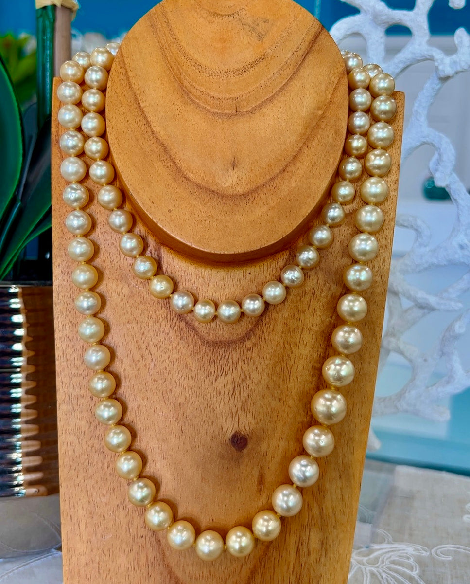 14K Golden Indonesian Pearl Opera Strand by Kilauea Fine Jewelry