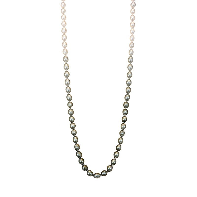 Black & White South Sea Opera Strand 35” by Kilauea Fine Jewelry