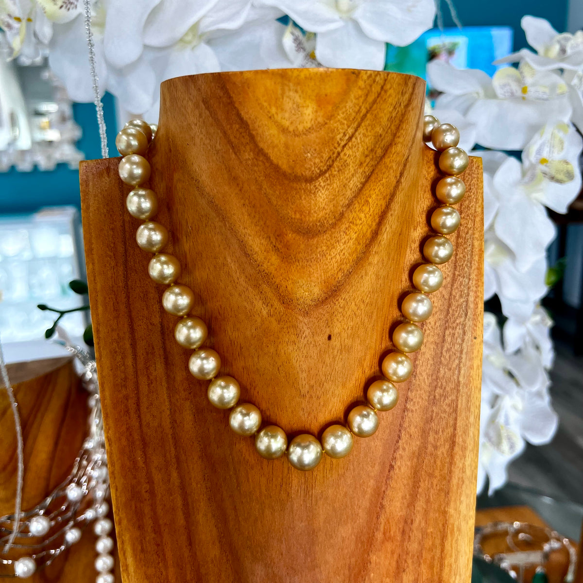 14KY Golden Indonesian Pearl Pele Strand by Kilauea Fine Jewelry